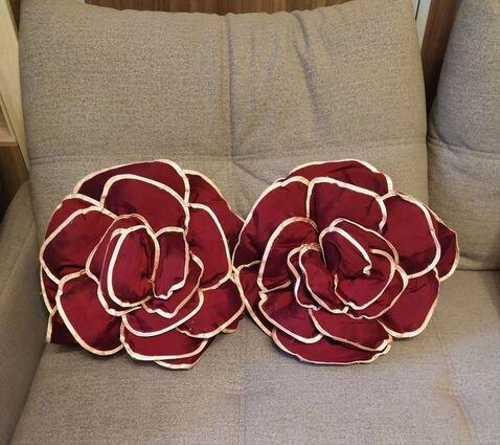 Декоративная подушка цветок двусторонняя