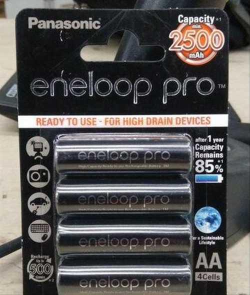 Аккумуляторы AA Panasonic Eneloop Pro 2450mAh 4шт