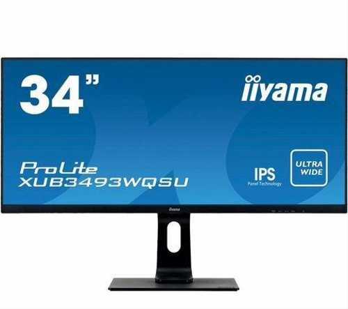 Монитор 34" Iiyama ProLite XUB3493wqsu-B1 IPS 3440x1440 4ms hdmi, DisplayPort