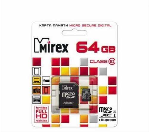 Mirex карта памяти microsdxc 64 гб 13613 ad10sd64