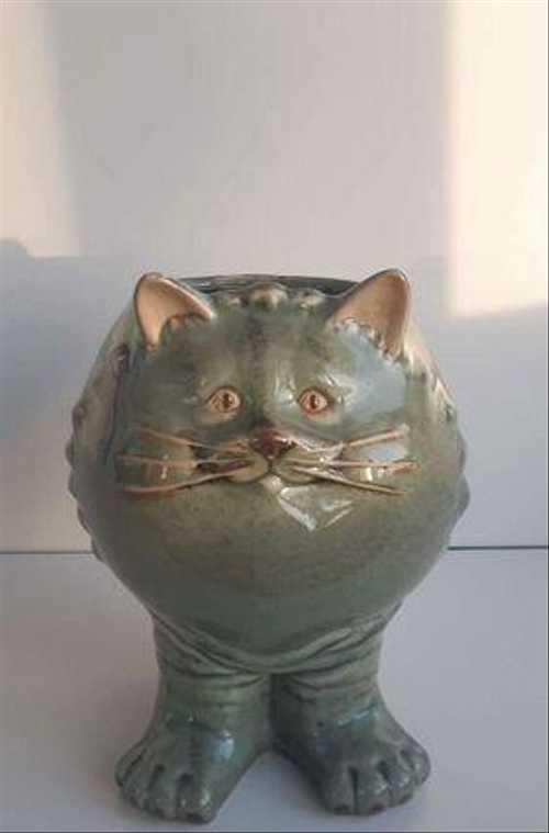 Копилка ваза статуэтка кот кошка керамика большая