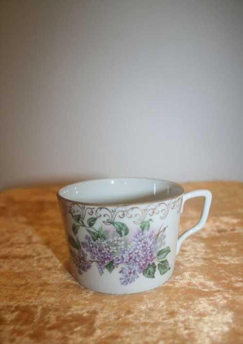 Чашки чайные ранние советы сирень цветы посуда