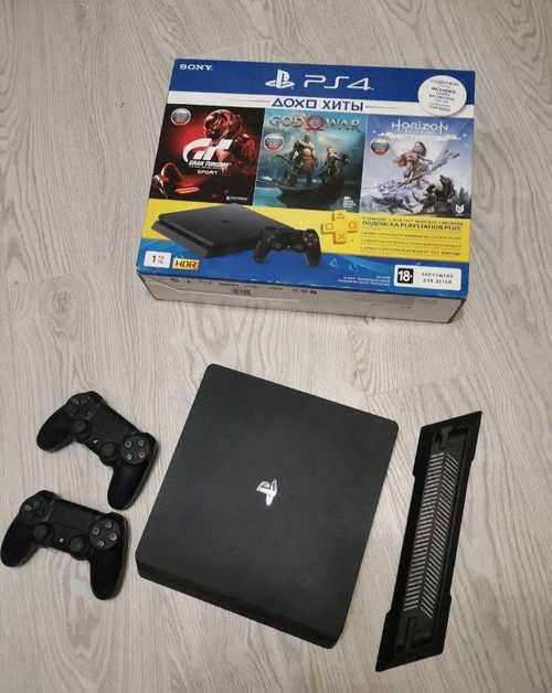 Sony PS4 slim 1tb 2 геймпада