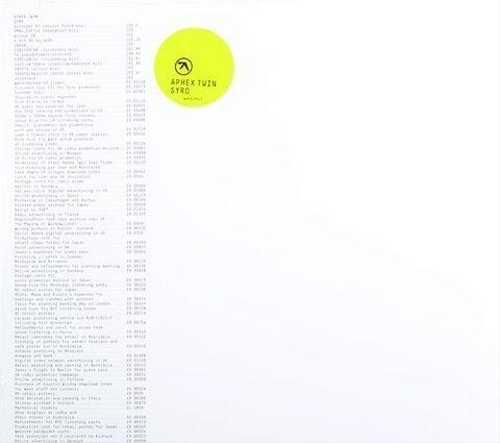 Виниловая пластинка Aphex Twin Syro 3LP