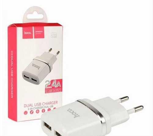Сзу hoco C12 Smart Dual USB (Lighting Cable)