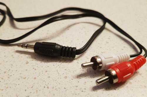 Кабель Jack 3.5mm -2RCA 1 метр.Новый
