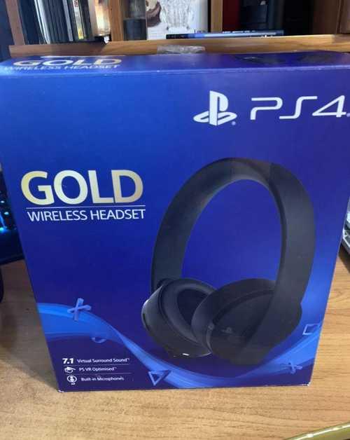 Беспроводные наушники PS4 wireless headset gold