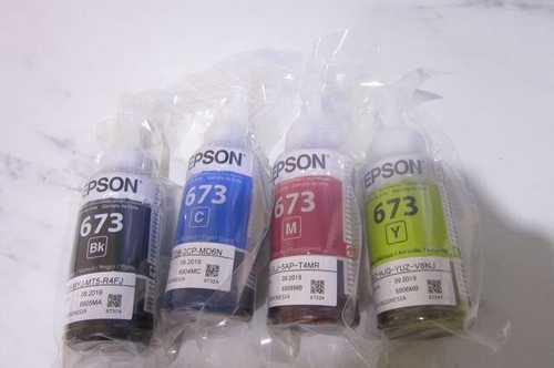 Оригинальные чернила для epson l805. Yellow 673 Epson.