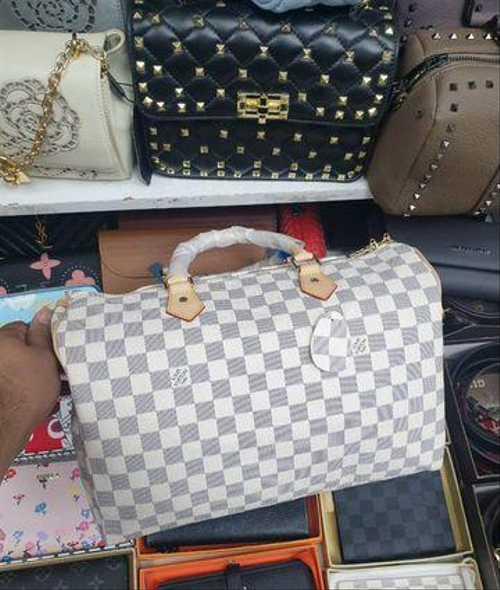 Сумка Louis Vuitton LV Speedy белая