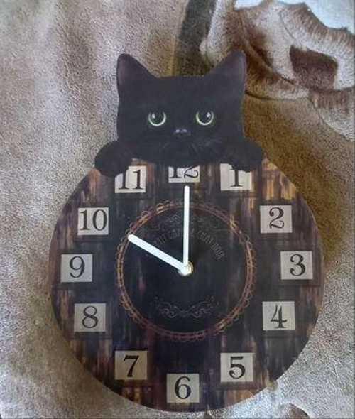 Часы настенные кот