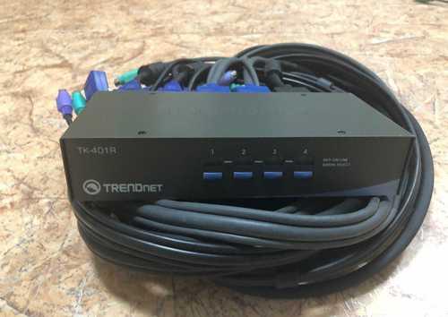 Продам квм-переключатель trendnet TK-401R