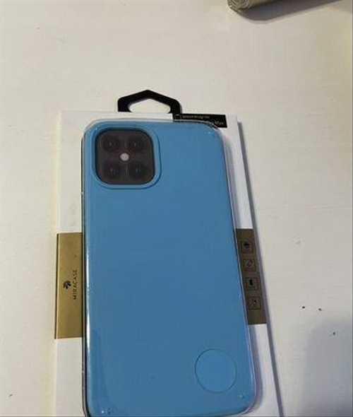 Чехол на iPhone 12 pro max голубой синий