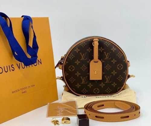 Новая женская сумка из кожи круглая Louis Vuitton