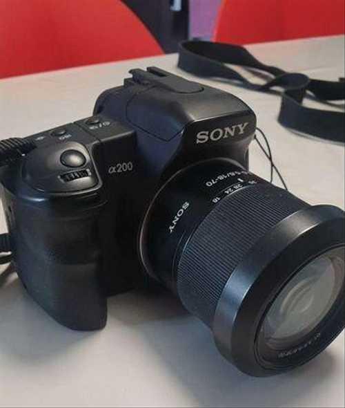 Зеркальный фотоаппарат sony alpha 200