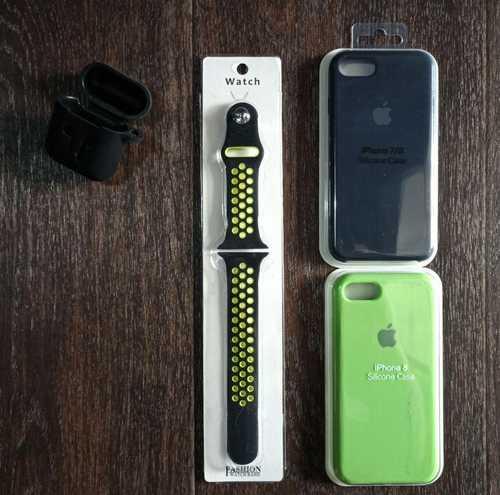 17 Силиконовый ремешок nike apple watch 42/44