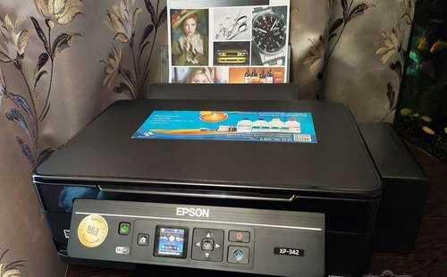 Мфу Epson XP-342 с снпч и чернилами