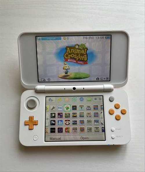 Прошитая New Nintendo 2DS XL White + Orange