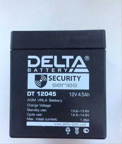 Аккумуляторная батарея Delta DT 12045 12V / 4.5A