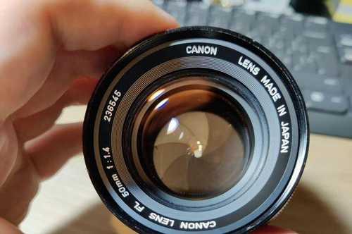Canon Fl 50 mm f:1.4 светосильный made in Japan