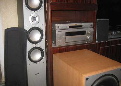 Ресивер Pioneer VSX-D720, DVD, акустика 5,1 BBK