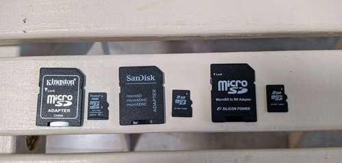 Флэш-карты MicroSD, SD и Memory Stick Pro Duo