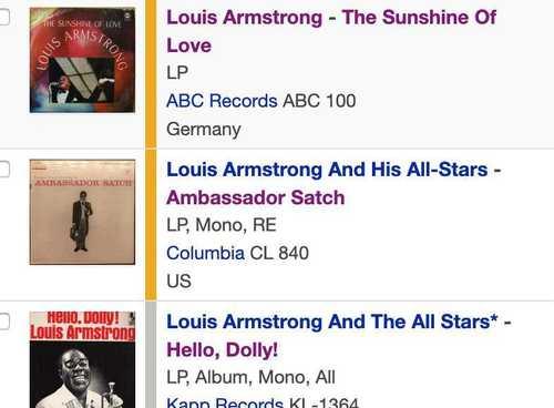 Louis Armstrong 14 Оригинальных LP
