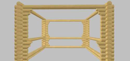 Беседка из сруба 5х4 с резными элементами