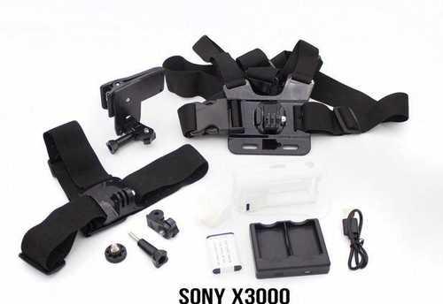 Чехол Sony X3000, на грудь, на голову, зарядка,акб