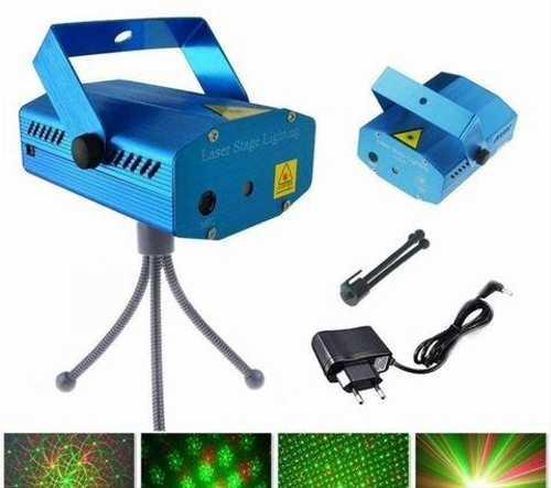 Лазерный мини проектор с эффектом светомузыки