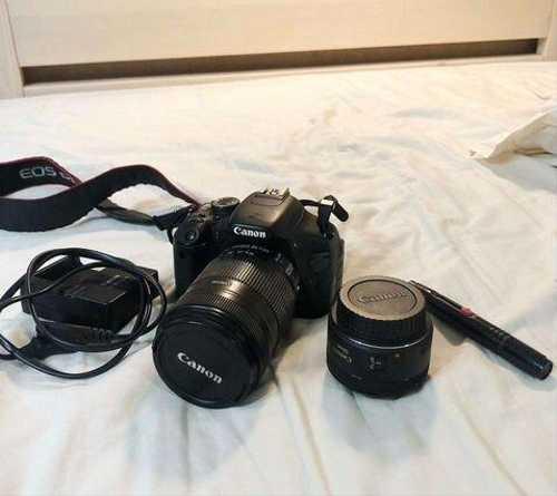 Зеркальный фотоаппарат Canon 550D + объектив