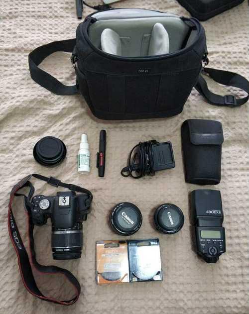 Продам фотоаппарат Сanon 500D + доп. оборудование