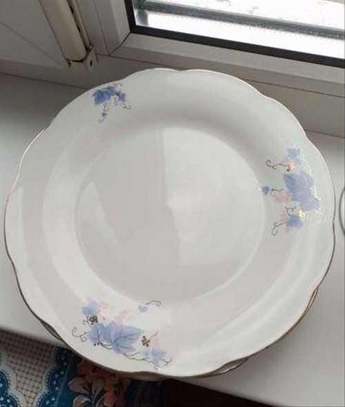 Тарелка плоская обеденная 23см с цветами