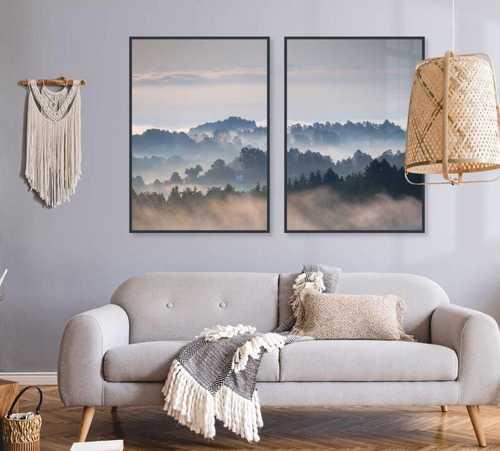 Картина для интерьера «Туман над лесом»
