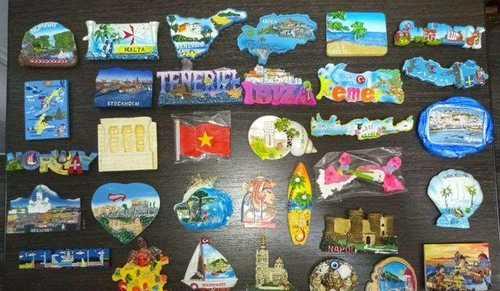 Магнитики на холодильник из разных стран