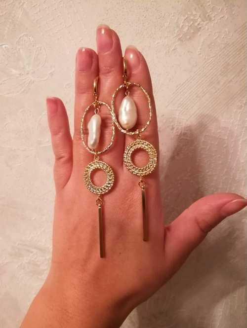 Серьги с жемчугом Барокко