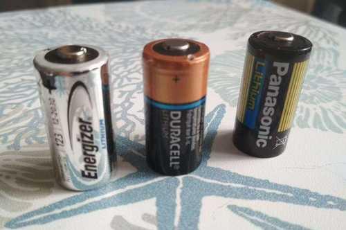 Батарейки Duracell, Panasonic, Energizer 123