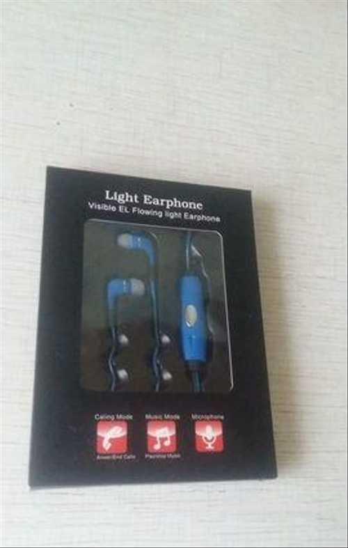 Светящиеся наушники light earphone