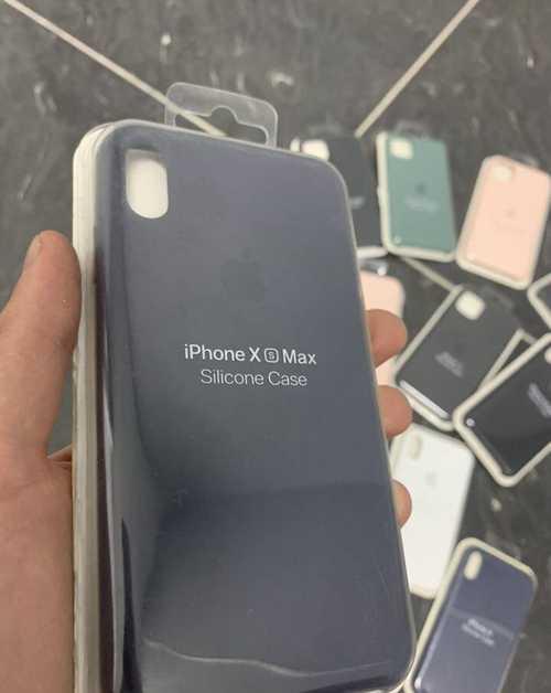 Чехол на iPhone XS Max Silicone Case Blue