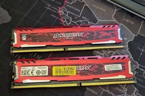 Оперативная память ddr4 Cruical Ballistix 4 gb 2 ш