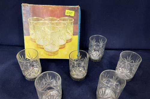 Рюмка хрусталь, стопка, мельхиор