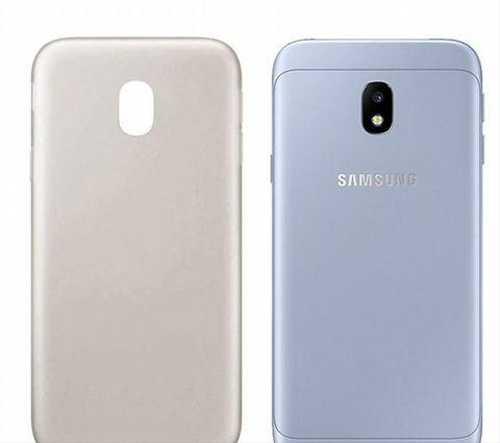 Чехол-накладка для Samsung J530F J5 2017 fashion TPU пакет черно-прозрачный