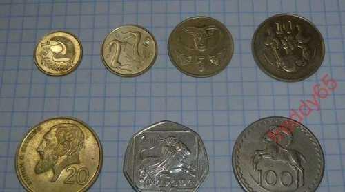 Кипр. Набор монет из 7 монет