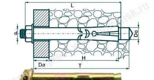 12*140 анкерный болт С гайкой