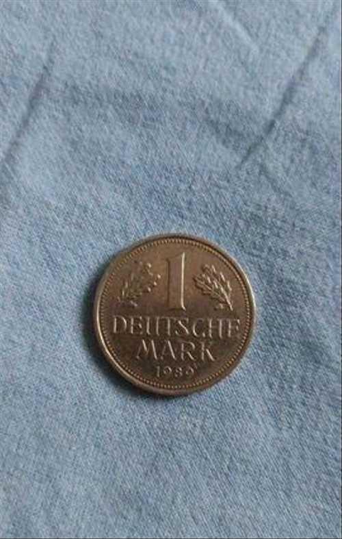 Монета 1 deutsche mark 1989 (g)