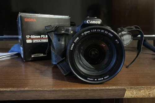 Фотоаппарат canon 60d и обьектив sigma 17-50mm 2.8