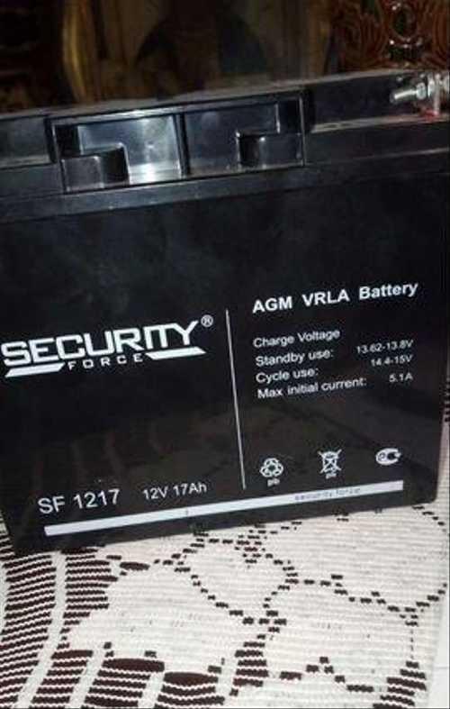 Аккумулятор кислотный Security SF 1217 12v