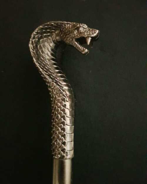 Трость опорная коллекционная " Змея Серебро"