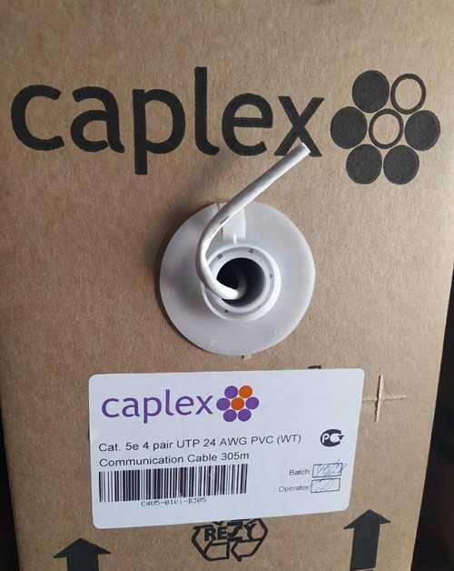 UTP Caplex cat.5e, 4pr, 24AWG, PVC, CU