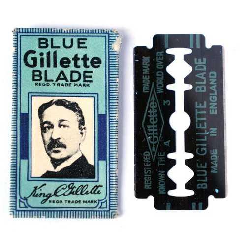 Лезвие безопасной бритвы blue Gillette blade