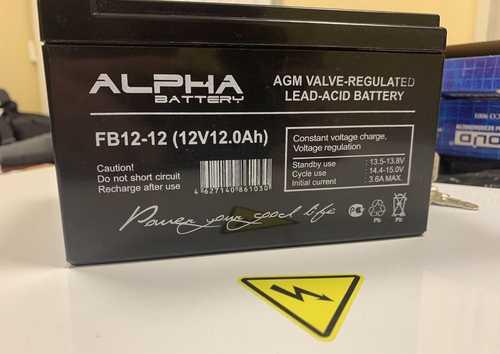 Аккумулятор Alpha battery 12в.,12А/ч